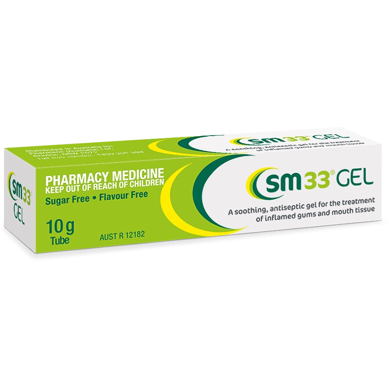 SM-33 Antiseptic Gel for Inflamed Mouth or Gums 10g