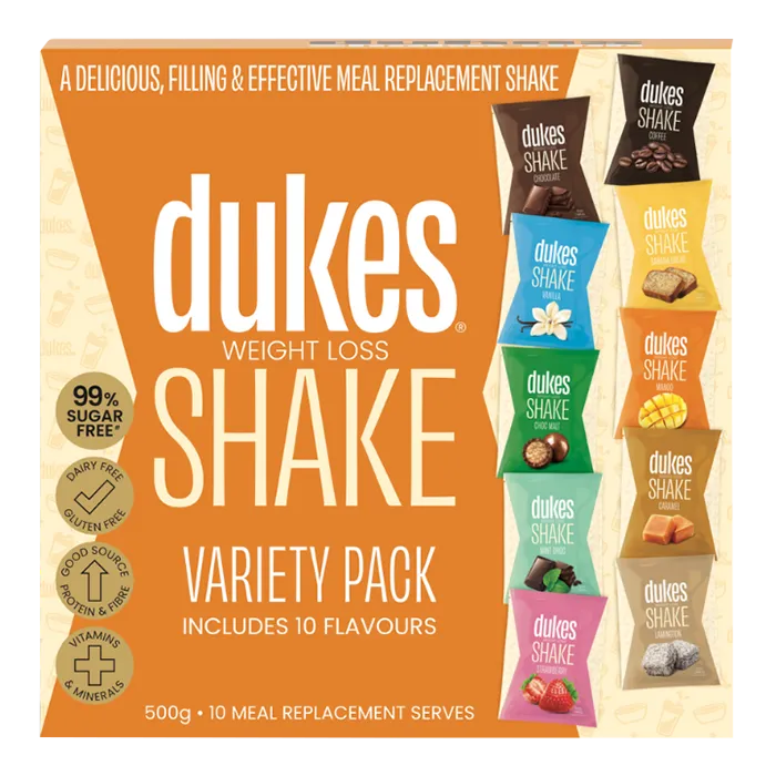 Dukes Weight Loss Shake Variety Pack 10 x 50g Sachets
